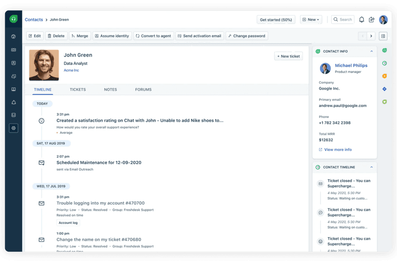 Top 10 web-based helpdesk software of 2025- Freshdesk